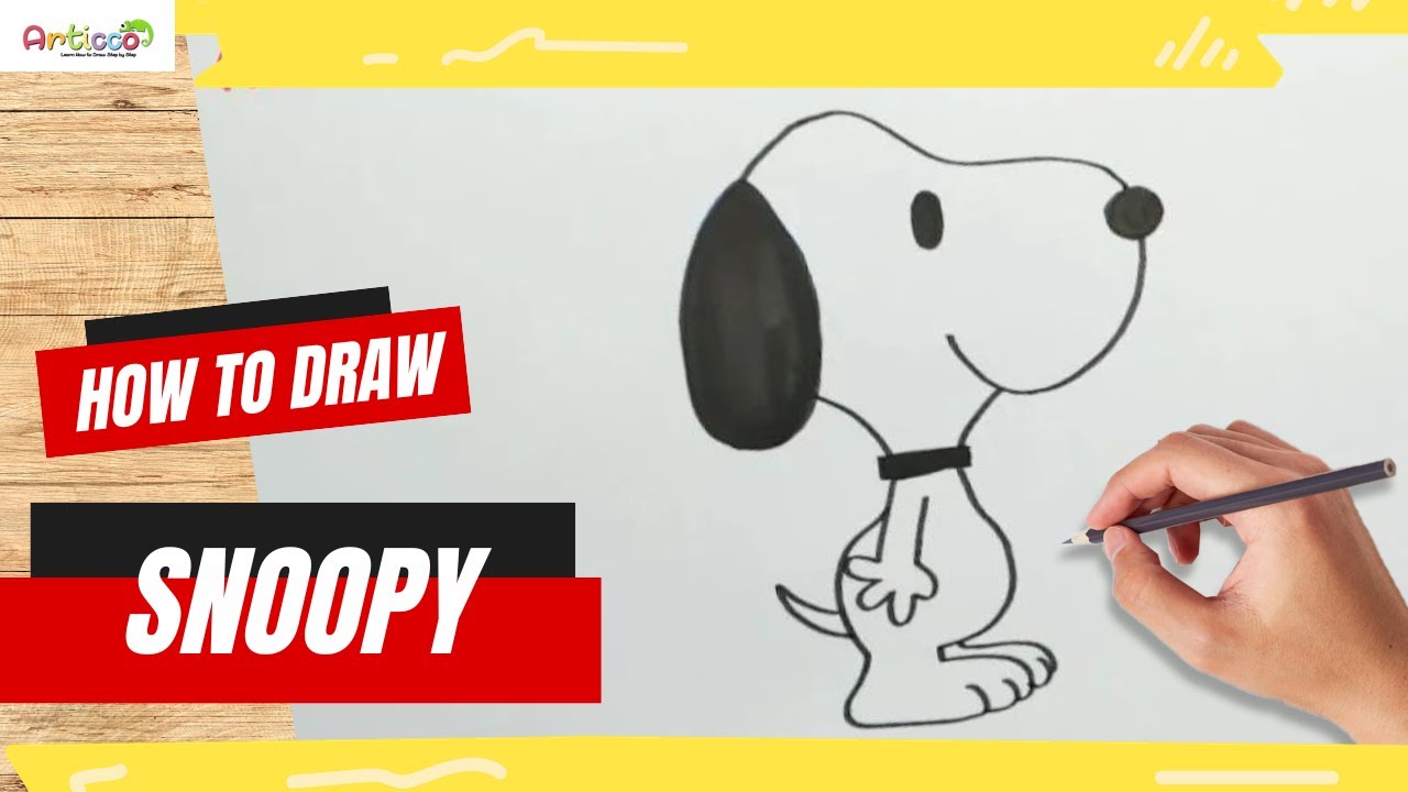 How to Draw SNOOPY Easy Step by Step - YouTube