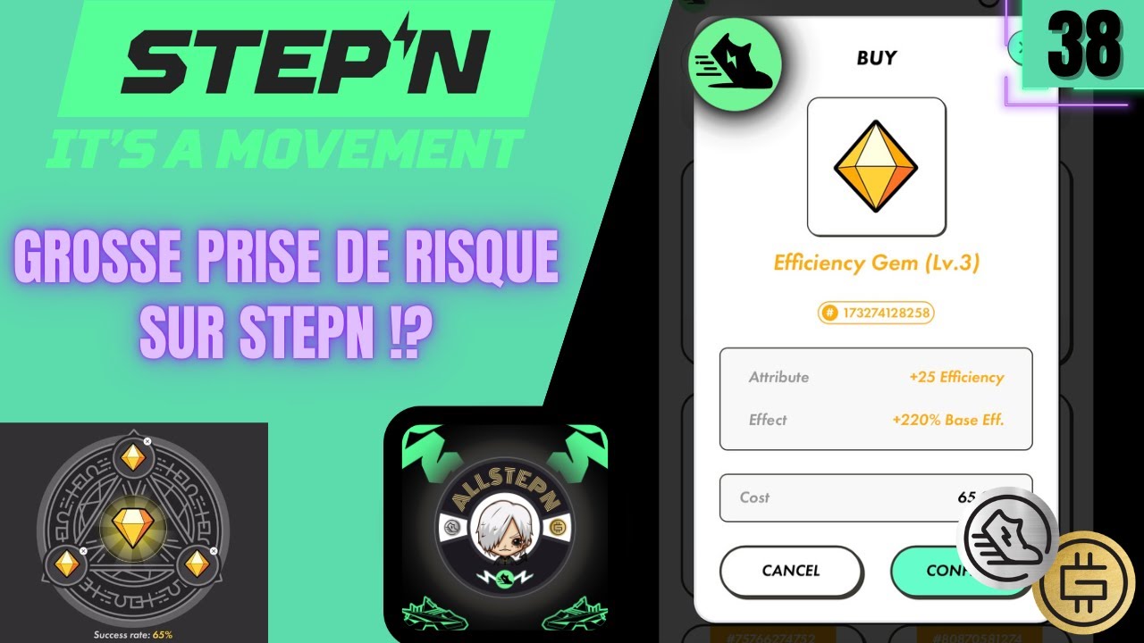 STEPN UPGRADE : Grosse prise de RISQUE en DIRECT sur STEPN ! 💎 GEMS de ...