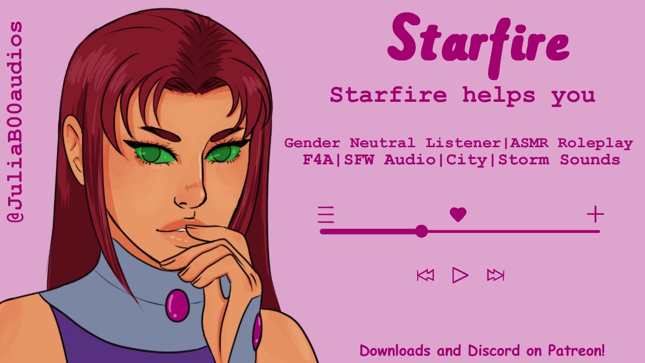 ASMR | F4A | Starfire | Helps you | City | Storm Sounds | Injured ...
