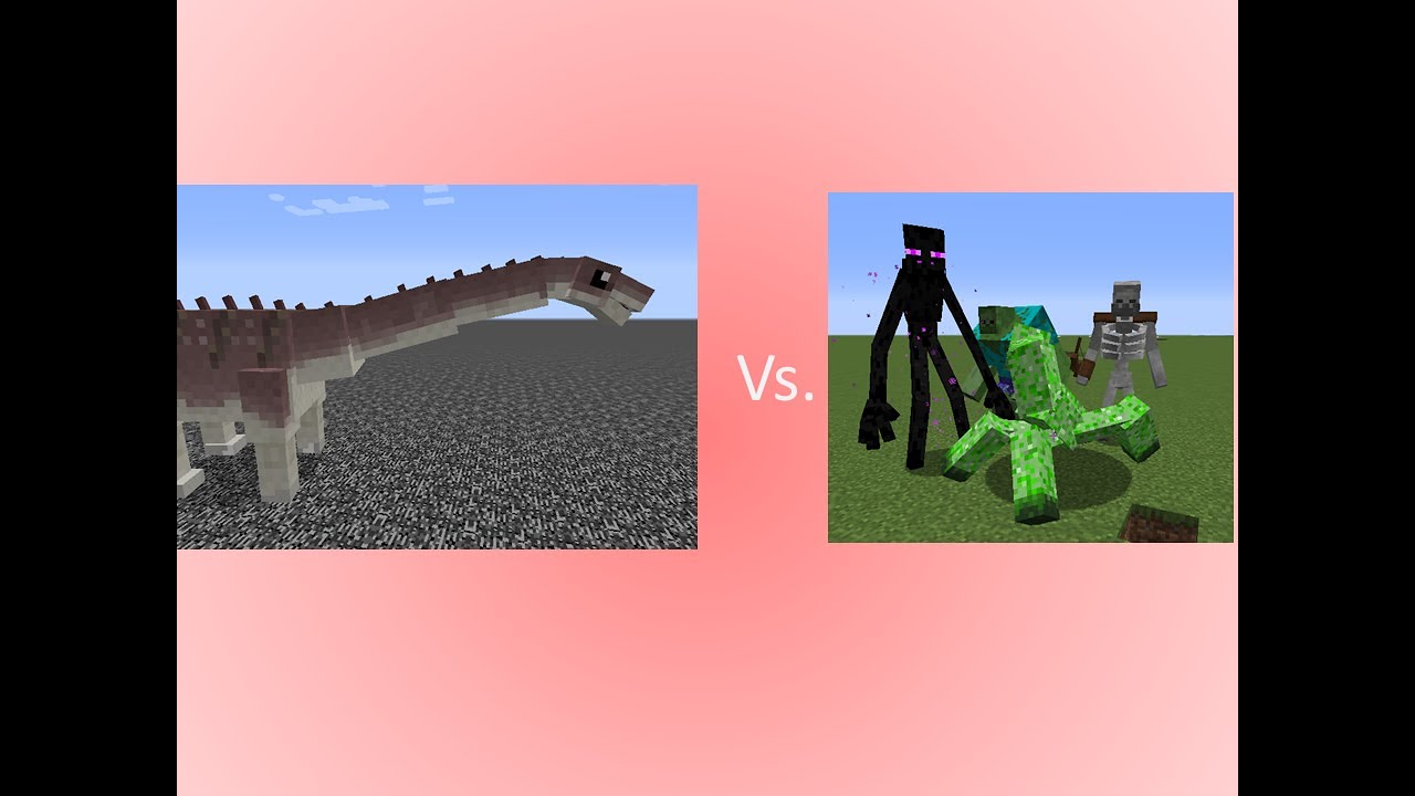 Diplodocus Vs Mutant Creatures- Minecraft Mobs Battle - YouTube