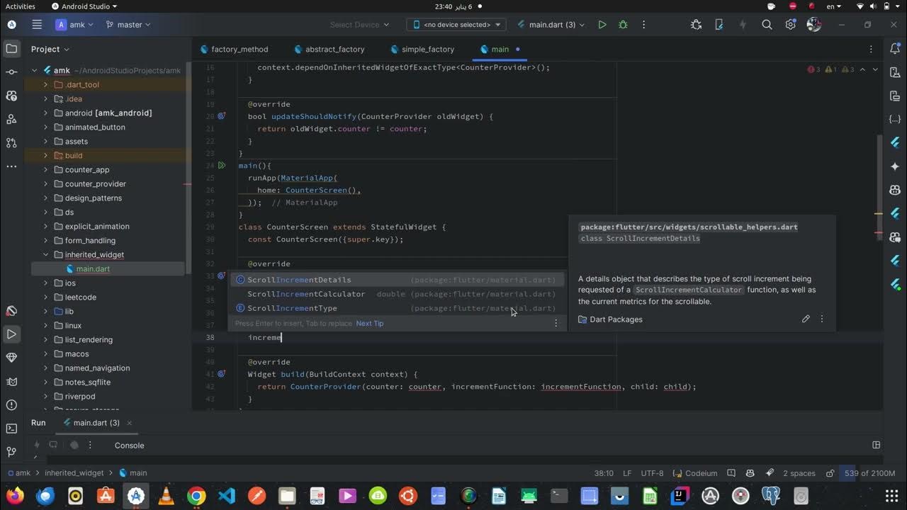 inherited widget - flutter - YouTube