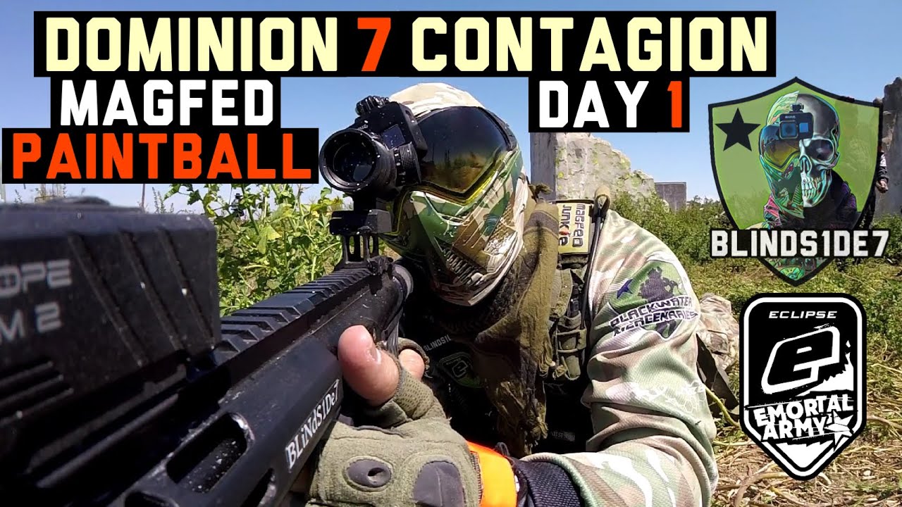 Dominion 7 Contagion Day 1 Magfed Paintball - YouTube