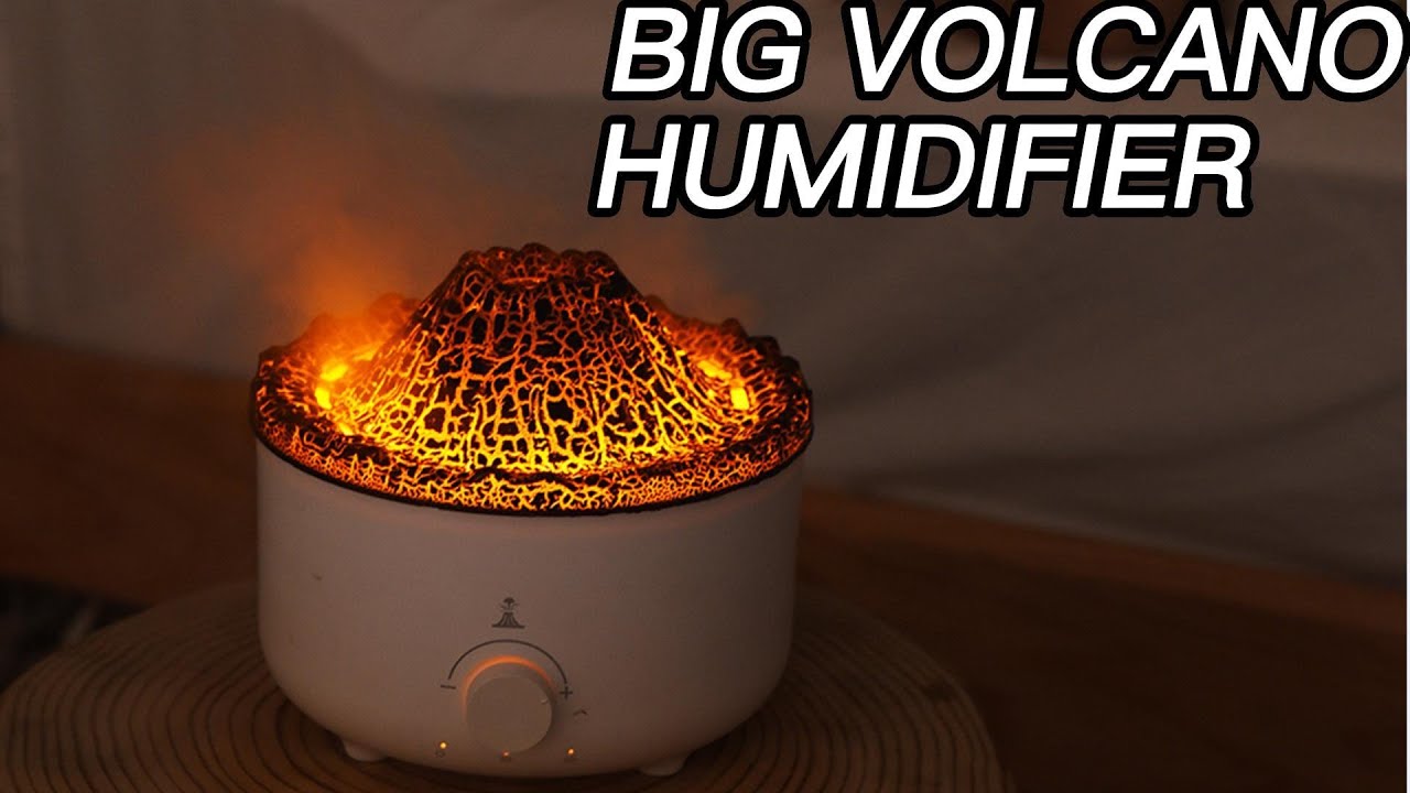 Newest big capacity volcano humidifier 1litre tank - YouTube