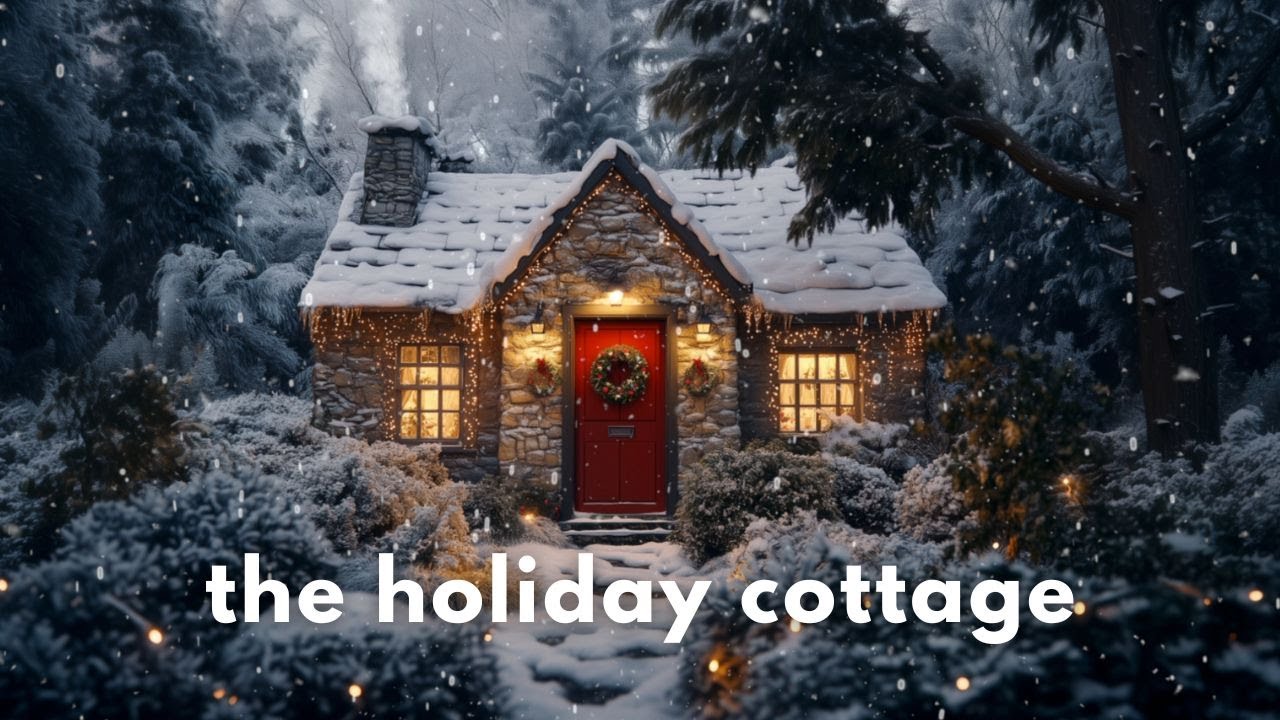 Christmas Cottage Ambience Snow Falling & Nature Sounds for a Cozy ...