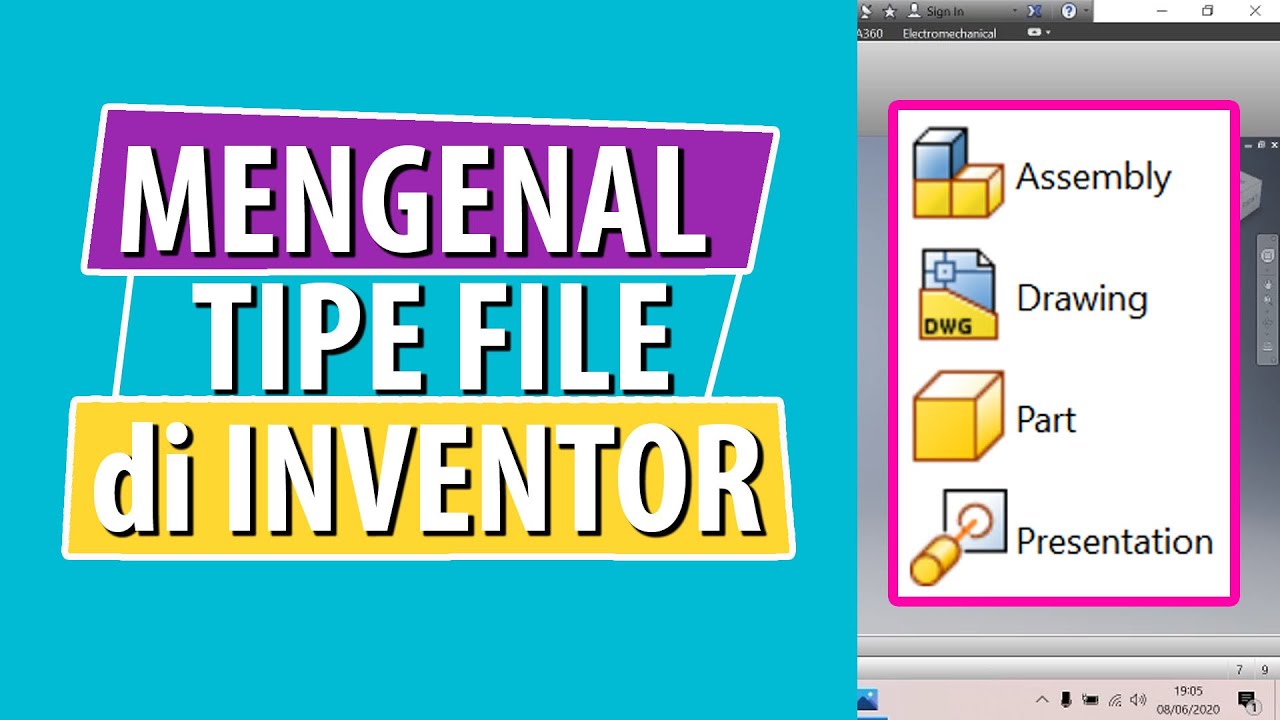 0. Pengenalan Autodesk Inventor untuk pemula, mengenal 4 macam tipe ...