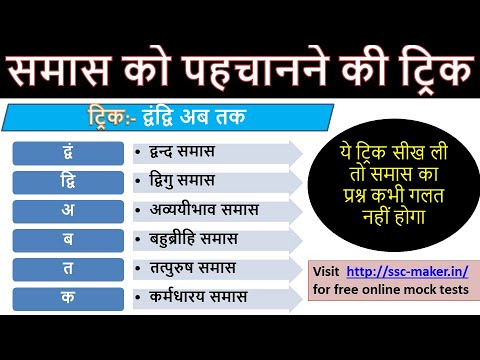 Hindi grammar | समास पहचानने की ट्रिक | Samas trick in hindi | समास ...
