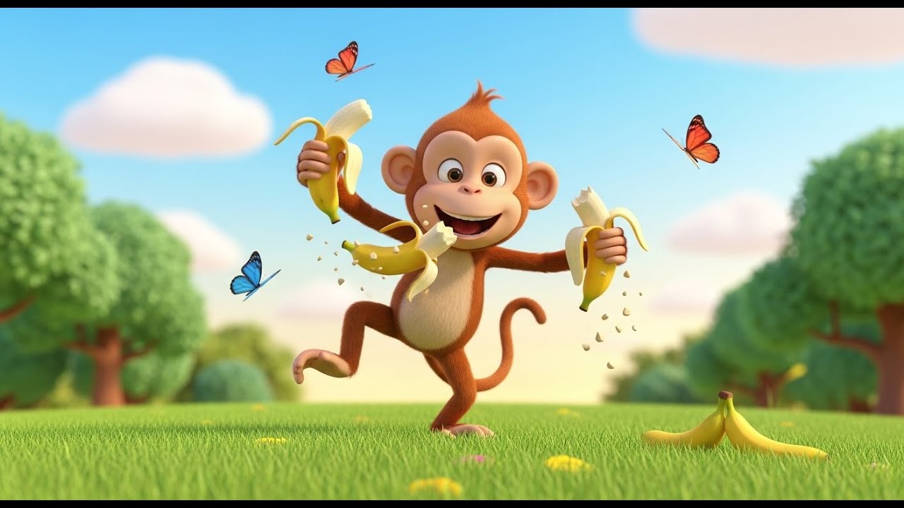 El Mono Que Amaba Demasiado Los Plátanos | Mejores Rimas Infantiles y ...