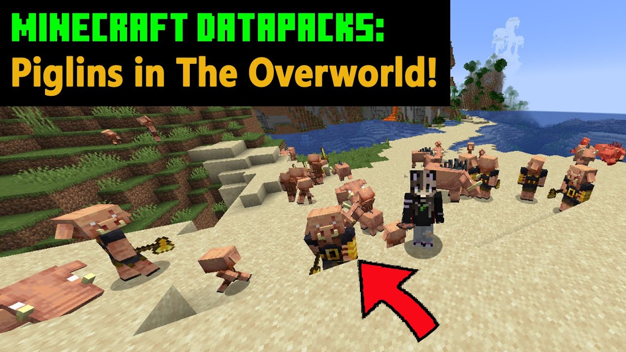 Piglins in The Overworld - Minecraft Datapack Download - YouTube