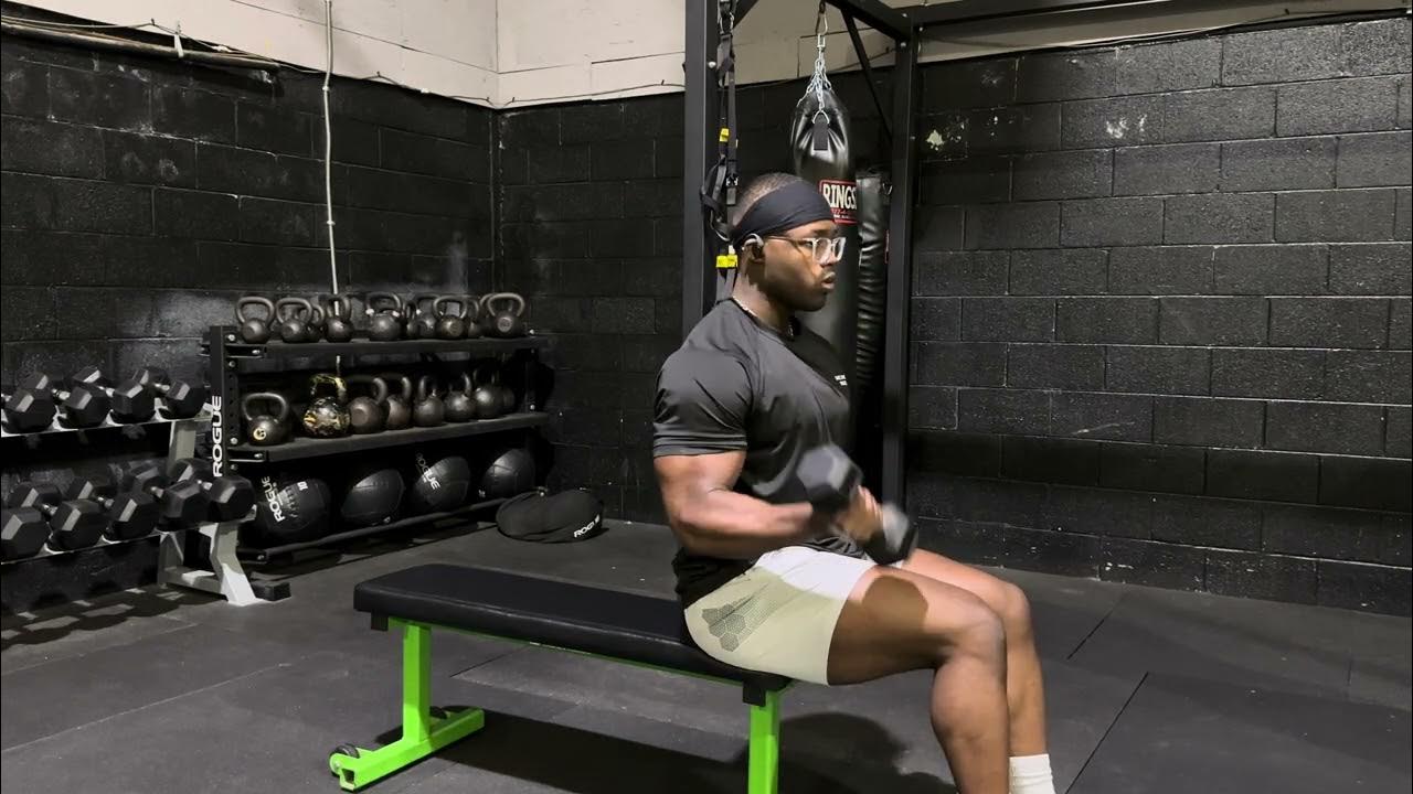 Seated Alternating Dumbbell Bicep Curls - YouTube