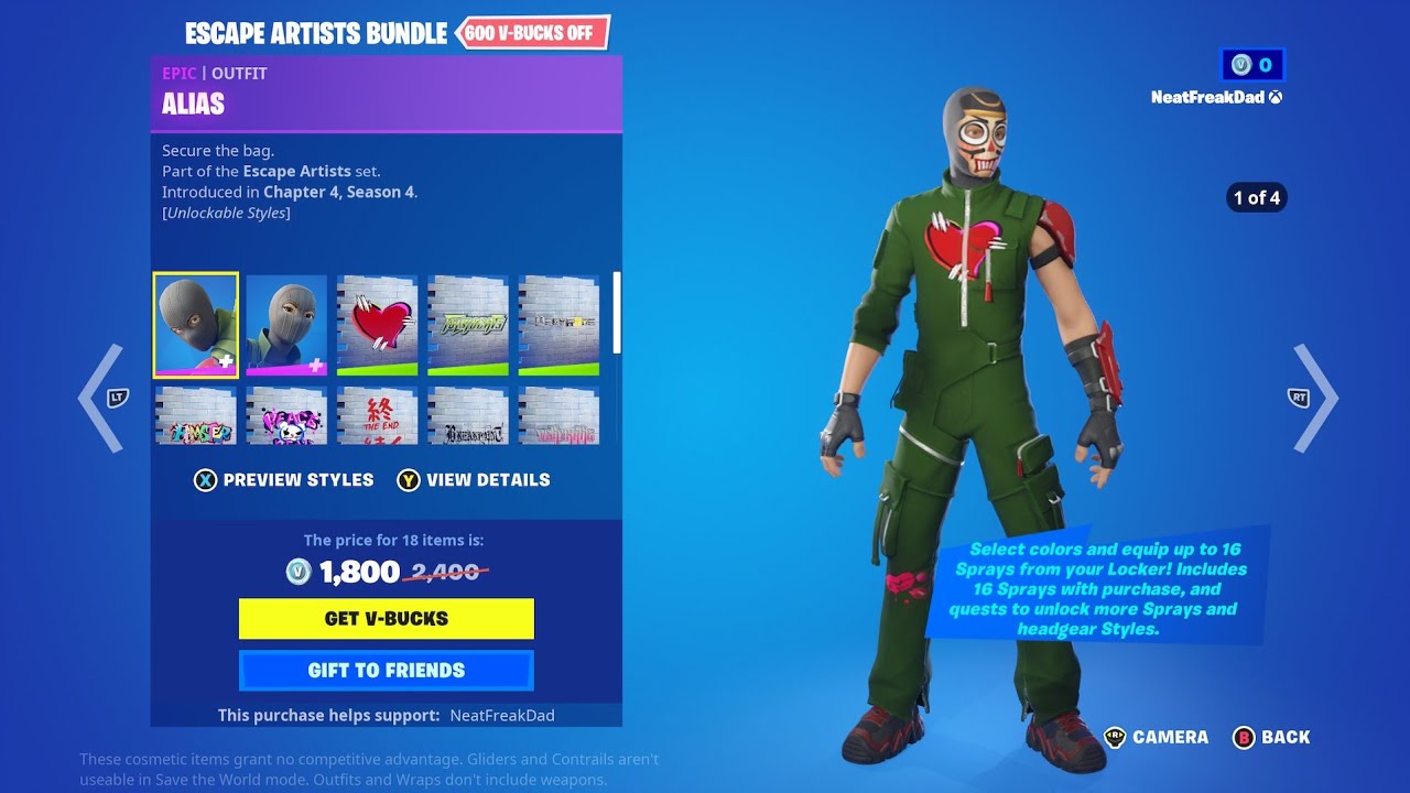 Fortnite Item Shop 08/26/23 New Escape Artists Bundle! - YouTube