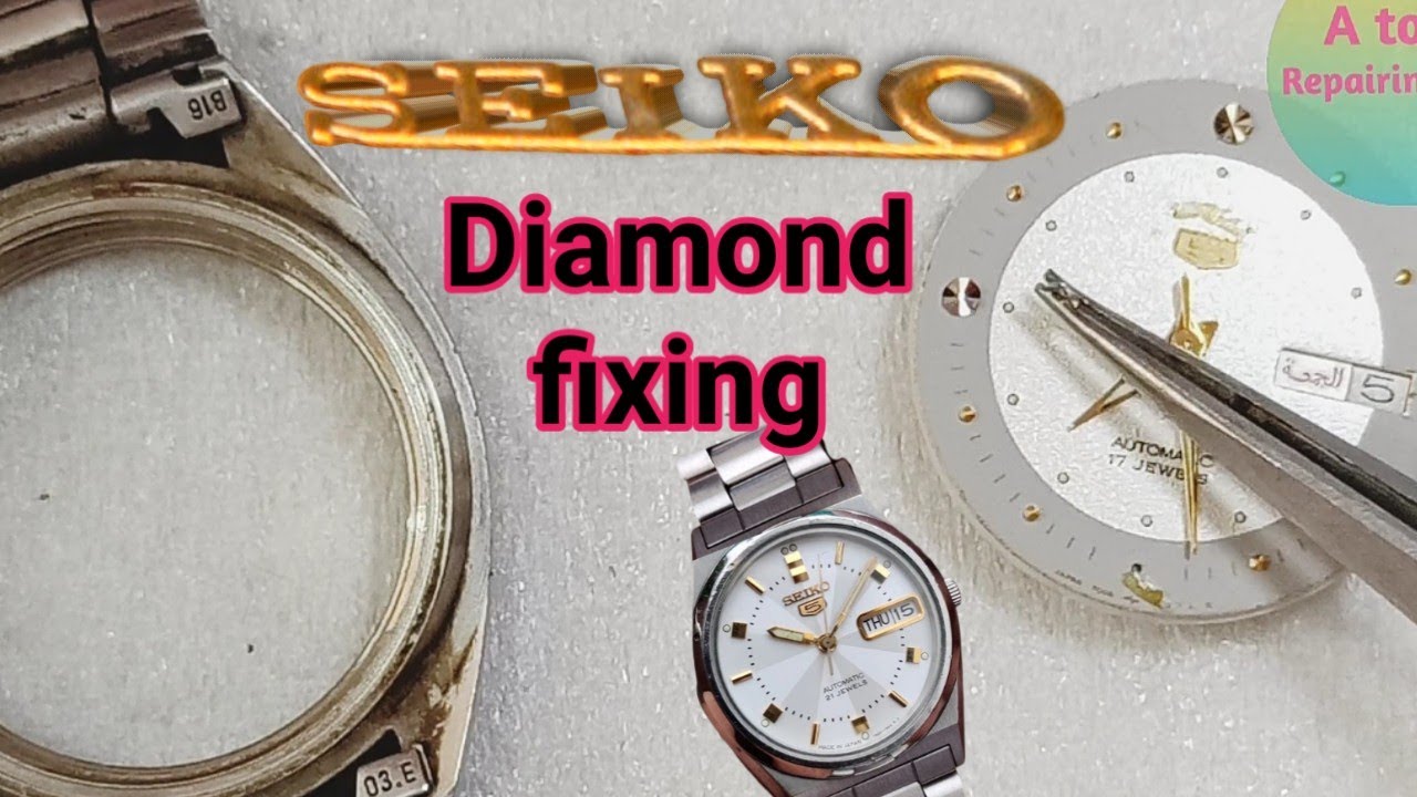 how to fixing watch dial inside loose diamond. watch loose index ...