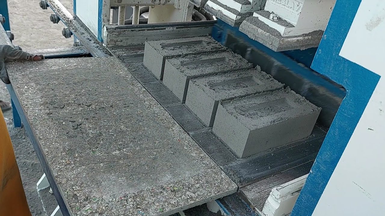 Full Process Of Making Fly Ash Bricks In Village | Labour Work With ...