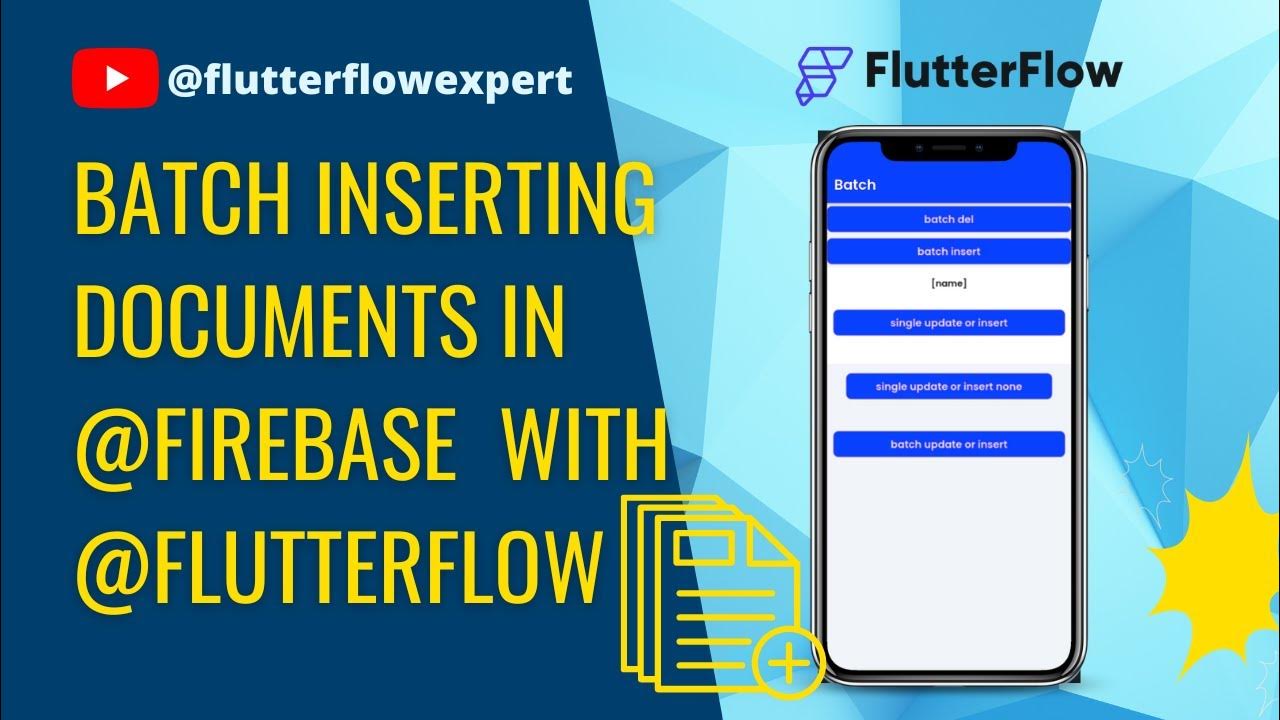 @FlutterFlow Batch Insert documents - YouTube