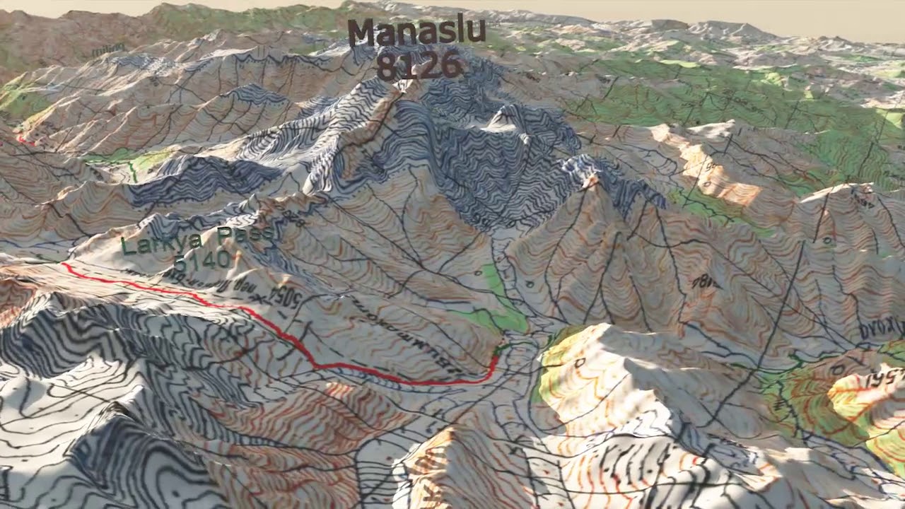 Manaslu 3D Map - YouTube