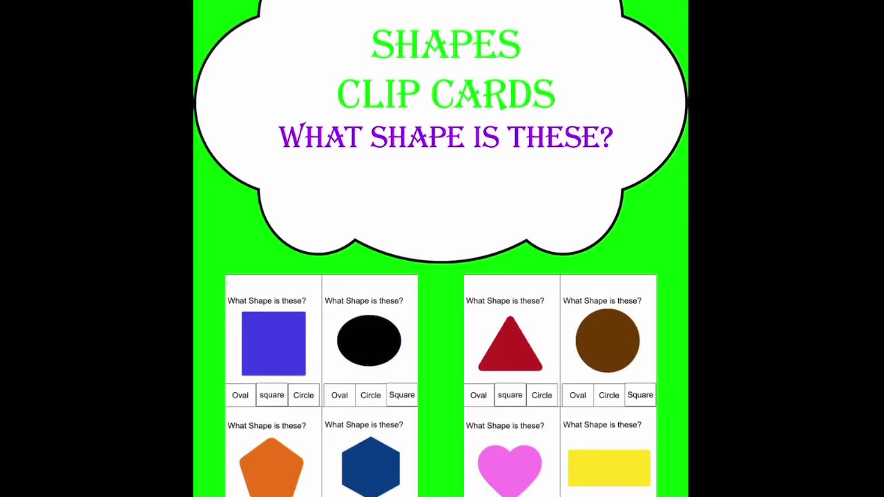 Shapes, printable clip cards, homeschool morning work, workbox system ...