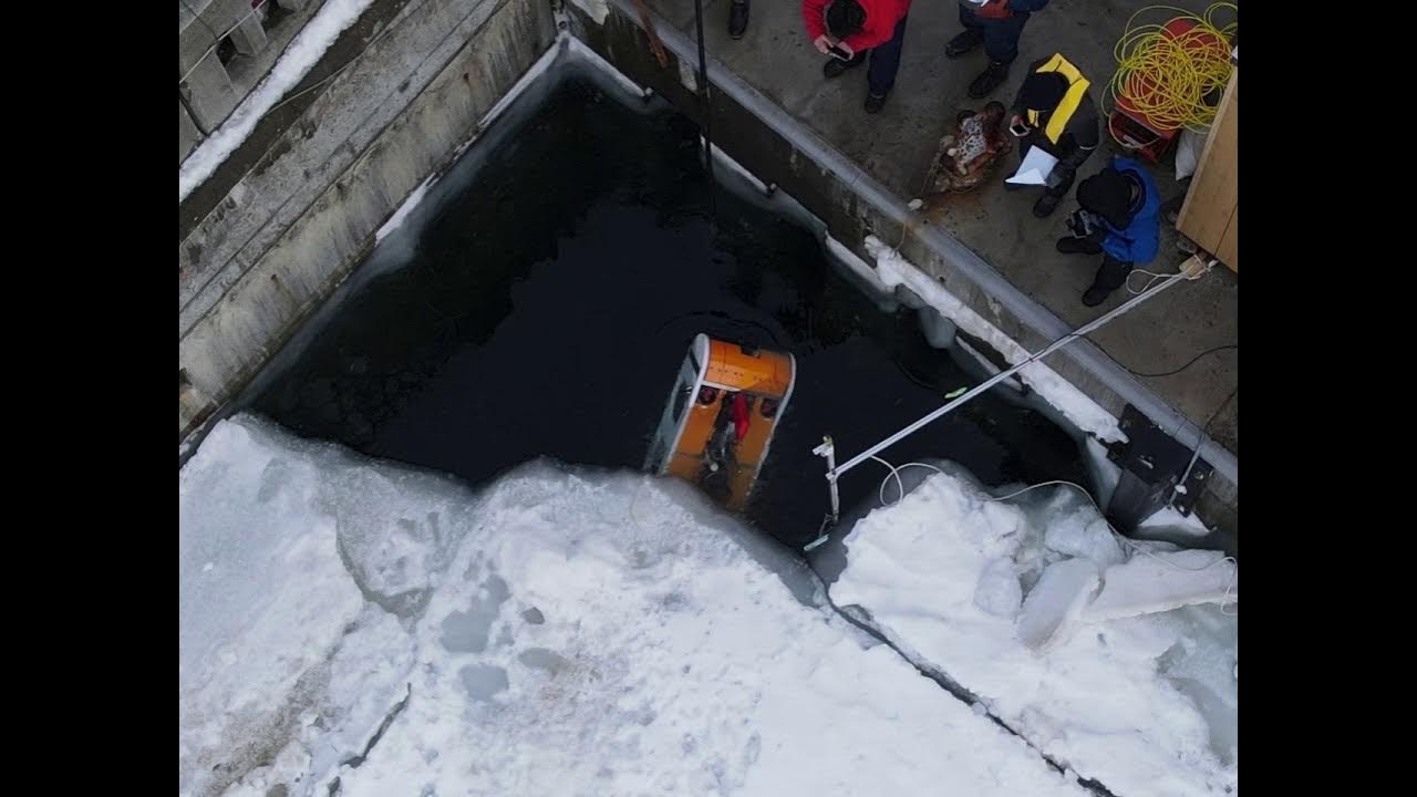 AUV MONACA Under Ice Trial 2021 - Return (Aerial View) – - YouTube
