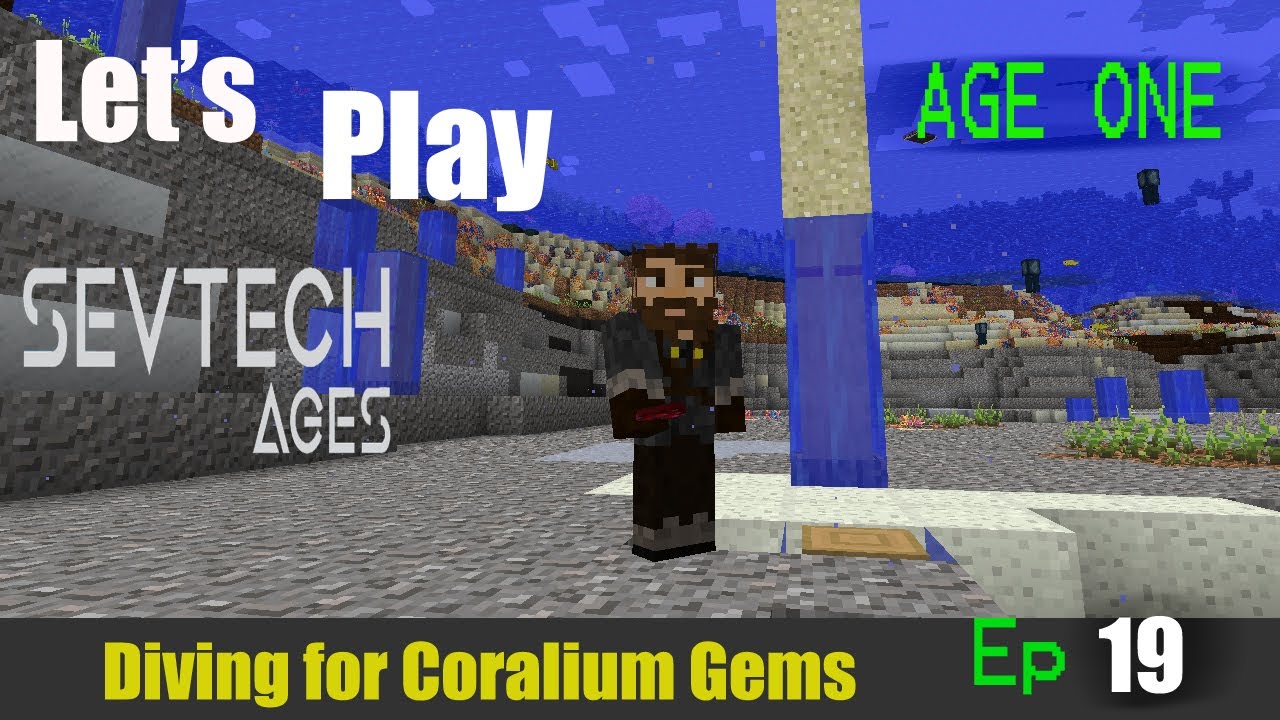 Minecraft Sevtech Ages 2nd Run Ep 19: Getting Coralium Gems from the ...