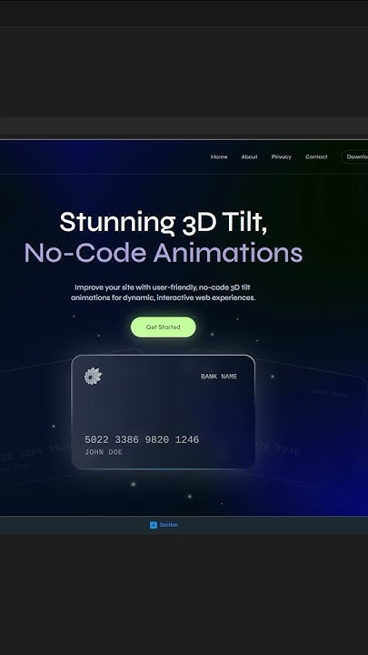 3D Tilt Animation Without Code | Divhunt Plugin - YouTube