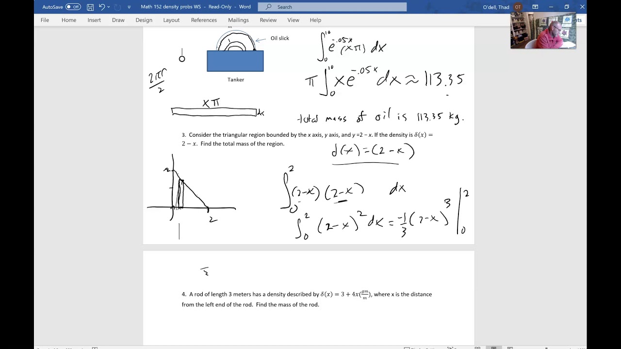 Density functions and integration - YouTube