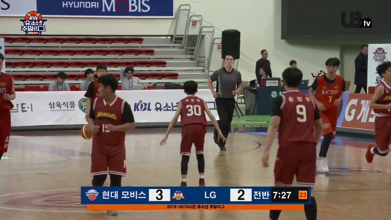 2018 19 KBL 유소년주말리그 중등부 LG VS 모비스 (2018.12.23.) - YouTube