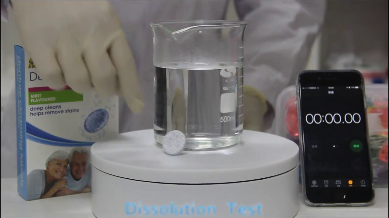 Test of Mr.Strong Denture Cleaning Tablet - YouTube