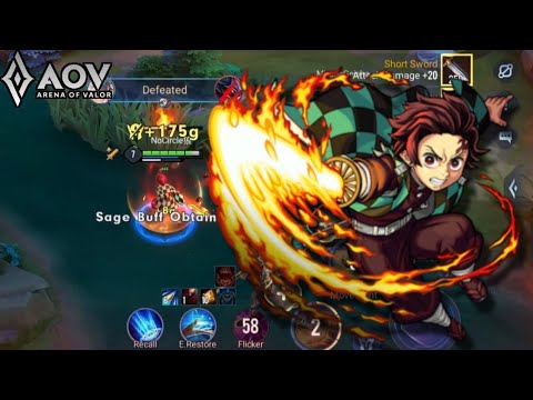 AOV : YAN/TANJIRO GAMEPLAY | YAN SUPPORT - ARENA OF VALOR - YouTube