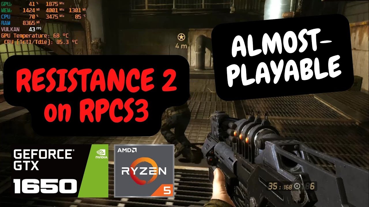 Resistance 2 [RPCS3] GTX 1650, Ryzen 5 3550H - YouTube