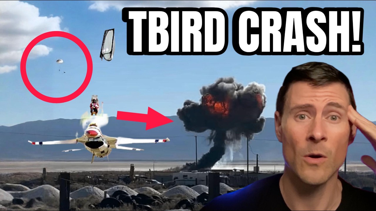 Pilot EJECTS from FIERY Thunderbird Crash! - YouTube