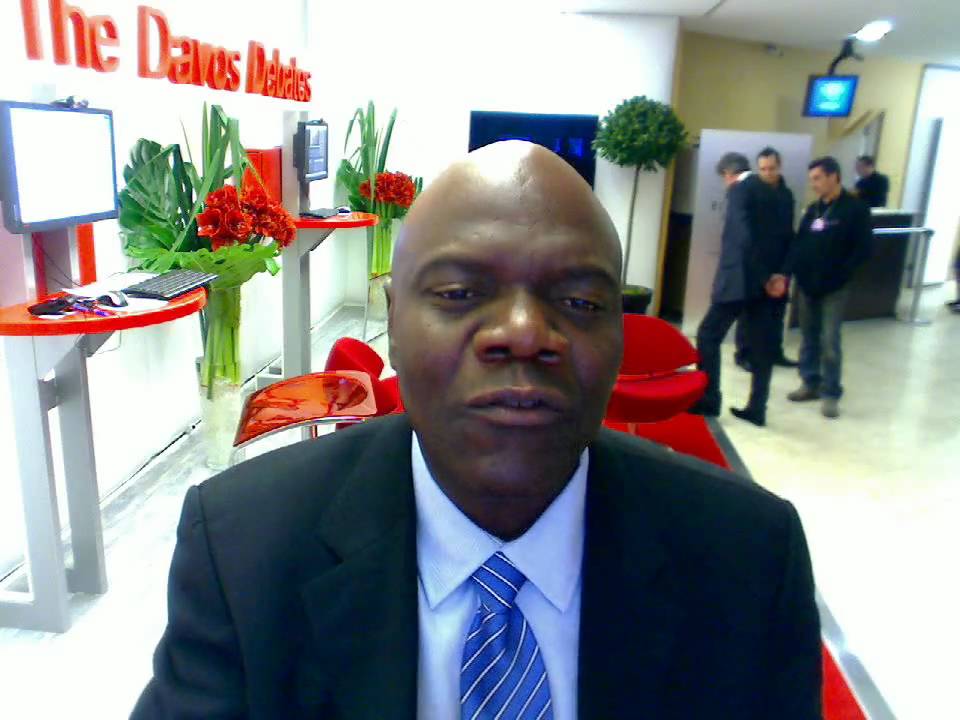 Deputy PM Arthur Mutambara answers a question about poverty at Davos ...