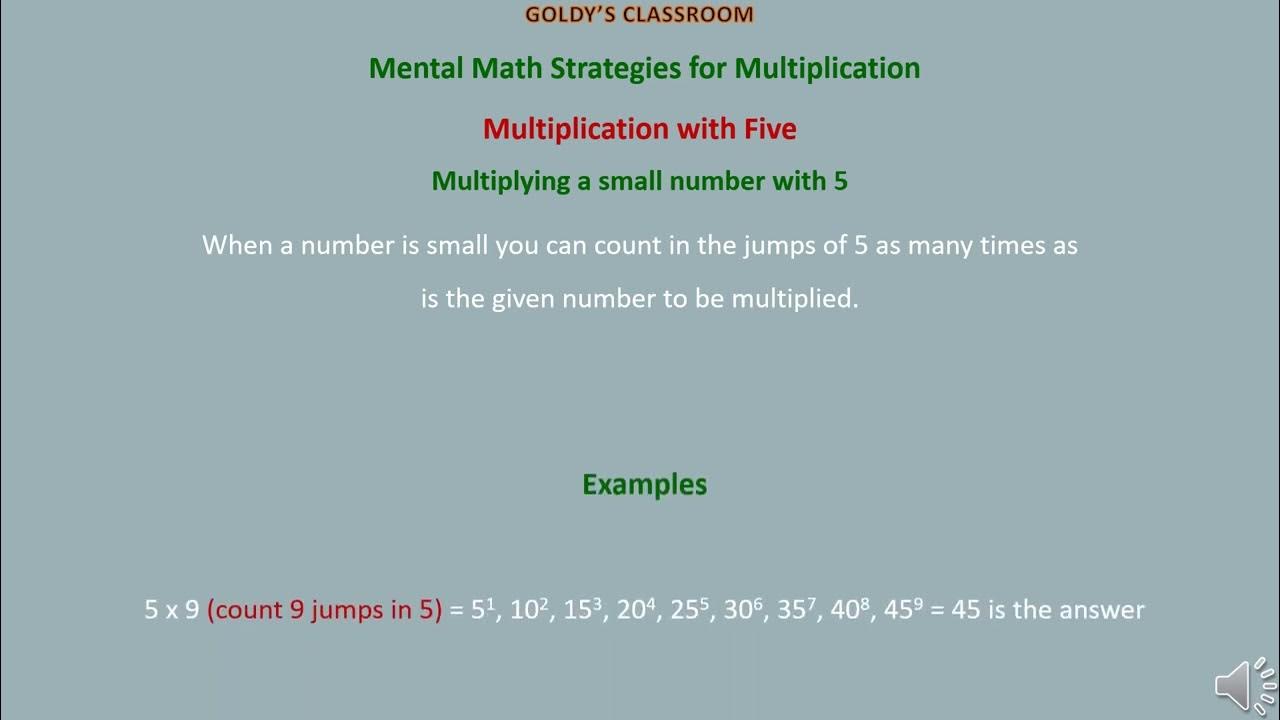 Mental Math Series | Multiplication Strategies - YouTube