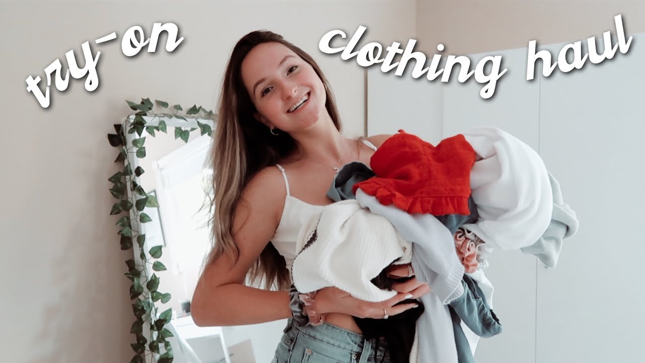 back to school try-on clothing haul for college - YouTube