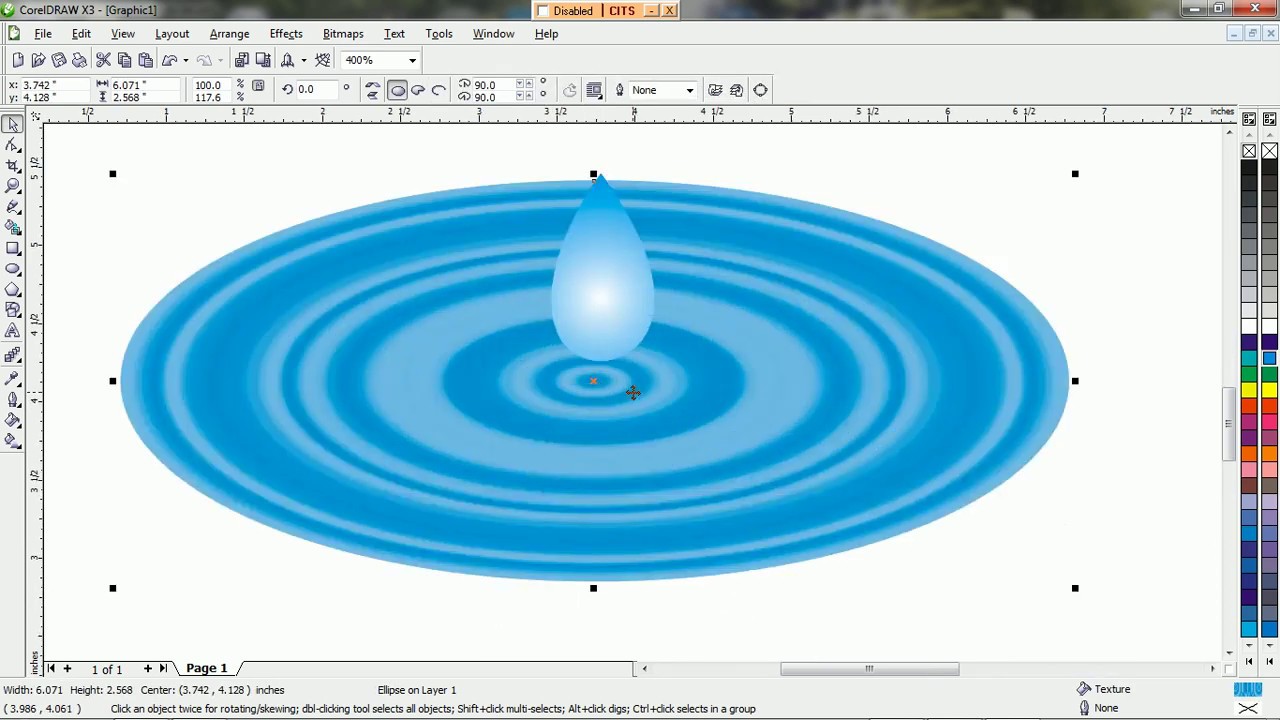 Water Drop Design With Corel Draw Art Work Creating Graphic Design Tutorials Vector Graphics