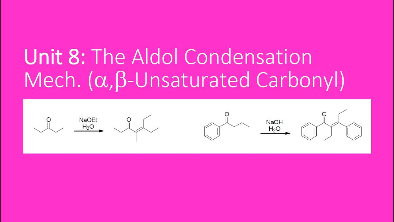 Mechanism of the Aldol Condensation (Alpha,Beta-Unsaturated Carbonyl ...