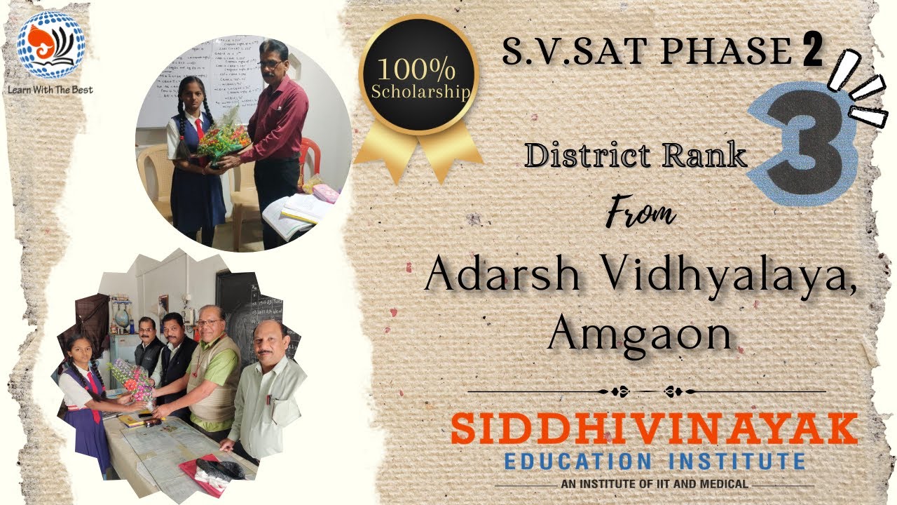 "Unveiling Excellence" SVSAT Exam Triumphs as Sneta Kurve Secures 3rd ...