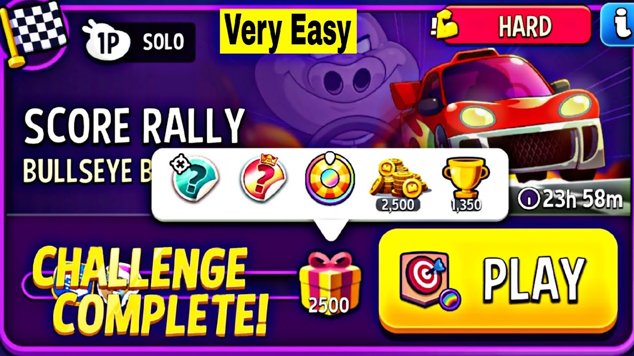 Hard / Bullseye Bash Rainbow Score Rally Solo Challenge | Match Masters ...