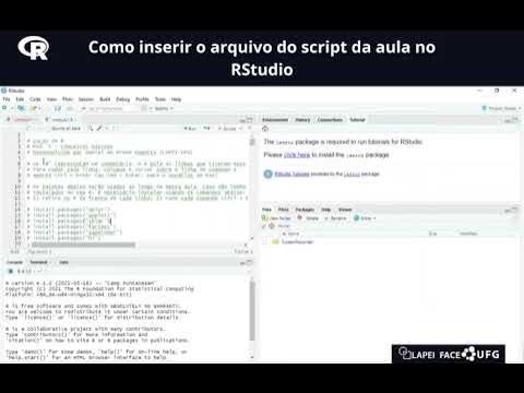 Como inserir o arquivo do script no RStudio - YouTube