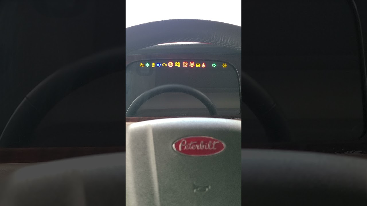 startup of new Peterbilt 389 digital dash - YouTube