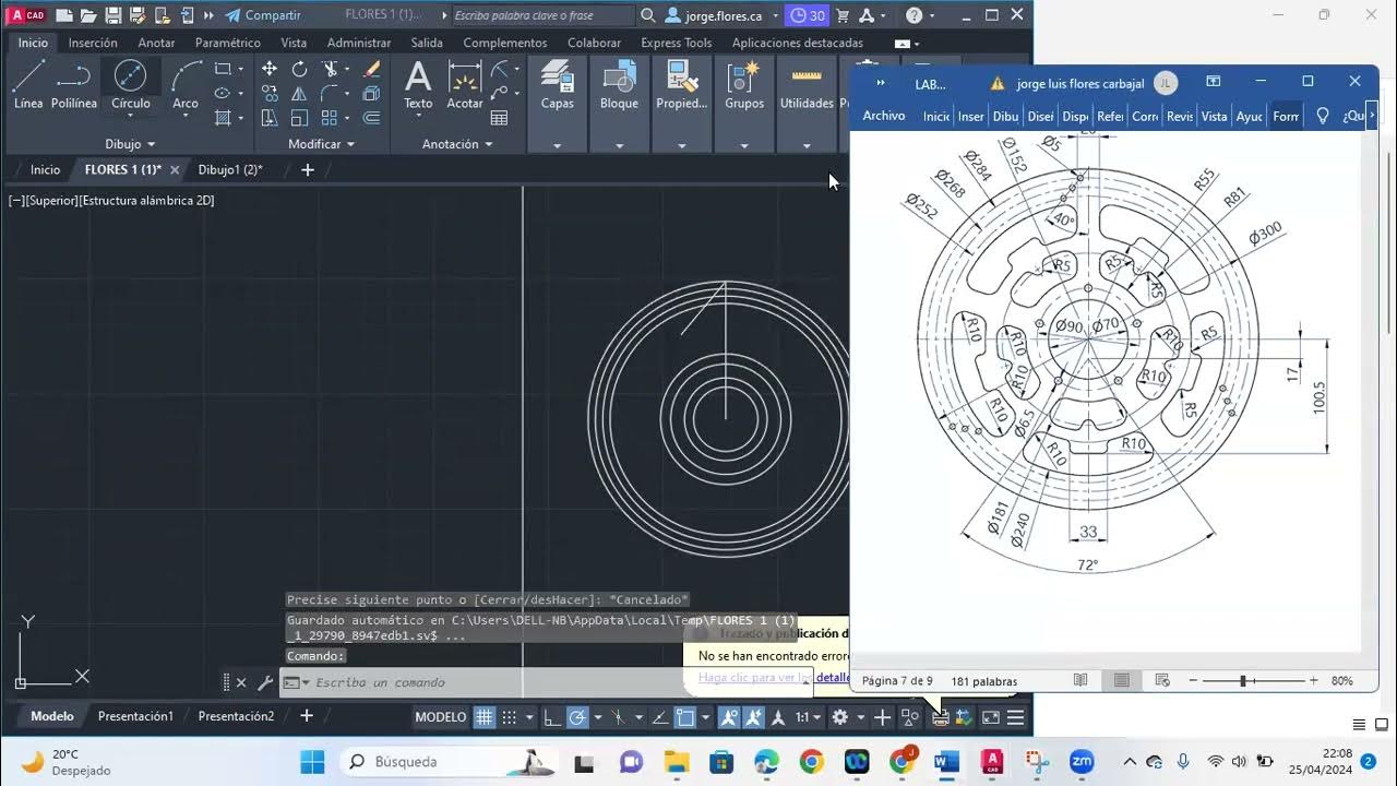 laboratorio 7 AutoCAD - YouTube