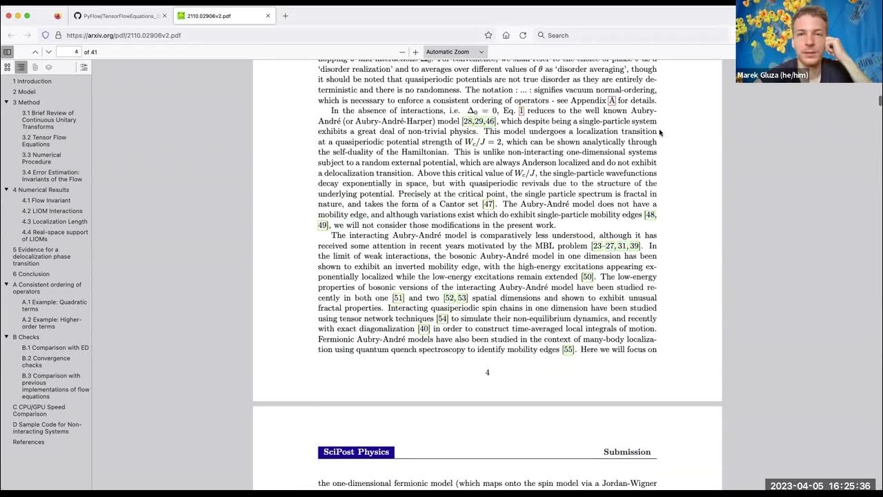 Steven Thomson: Wegner and Toda flow using PyFlow - YouTube