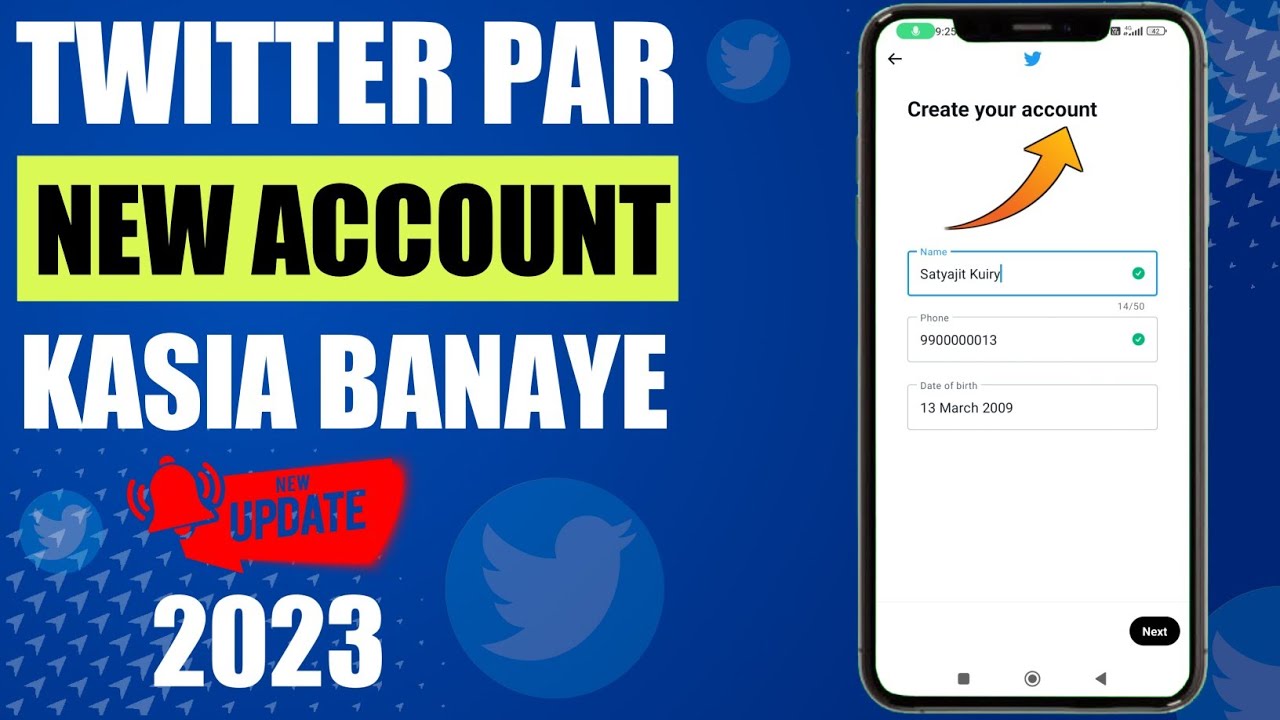 🔷 Twitter Par New Account Kaise Banaye 2023 | How to Create Twitter New ...