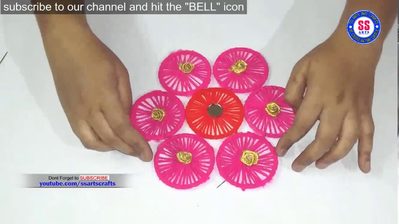 DIY Old Bangles wall decor|Wall hanging from bangles |Room decor ideas ...