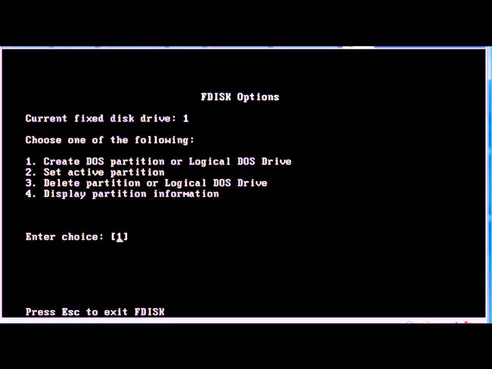 Guide to Windows 98 FDISK FORMAT - YouTube