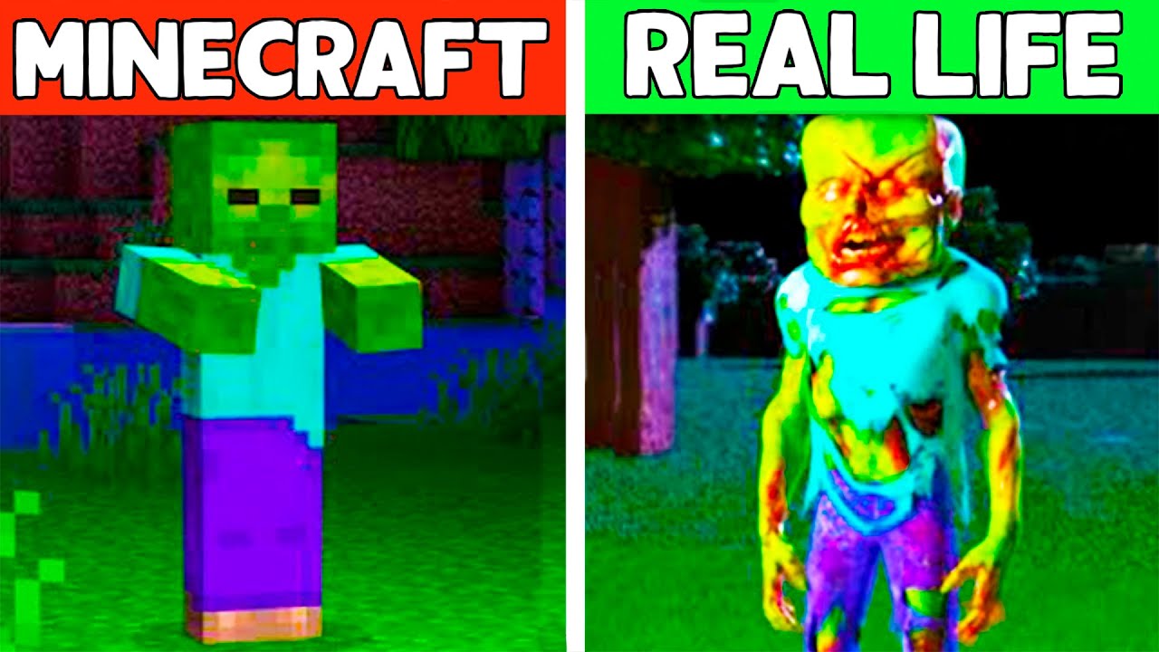 Minecraft vs Real life / Realistic minecraft / Normal vs realistic ...