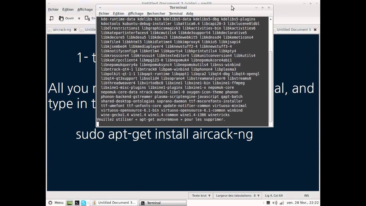 how to install aircrack-ng on ubunto. - YouTube