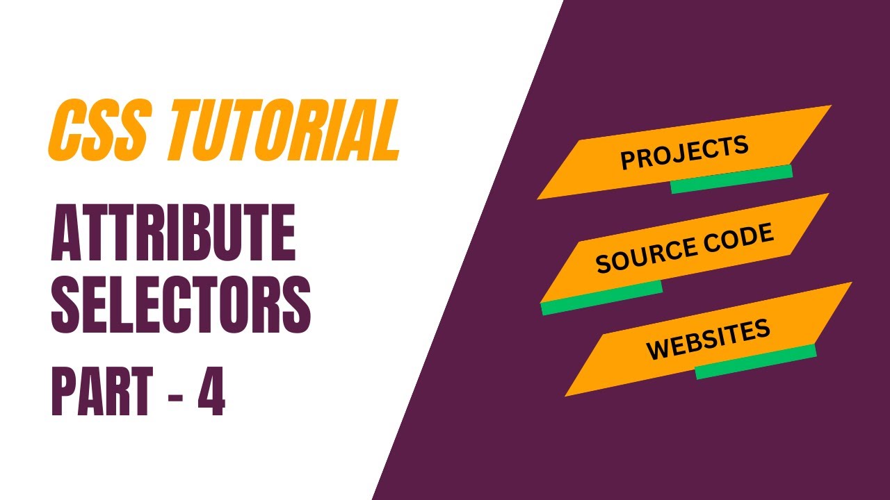 Attribute Selectors Css Tutorial Hindi Part 4 Youtube
