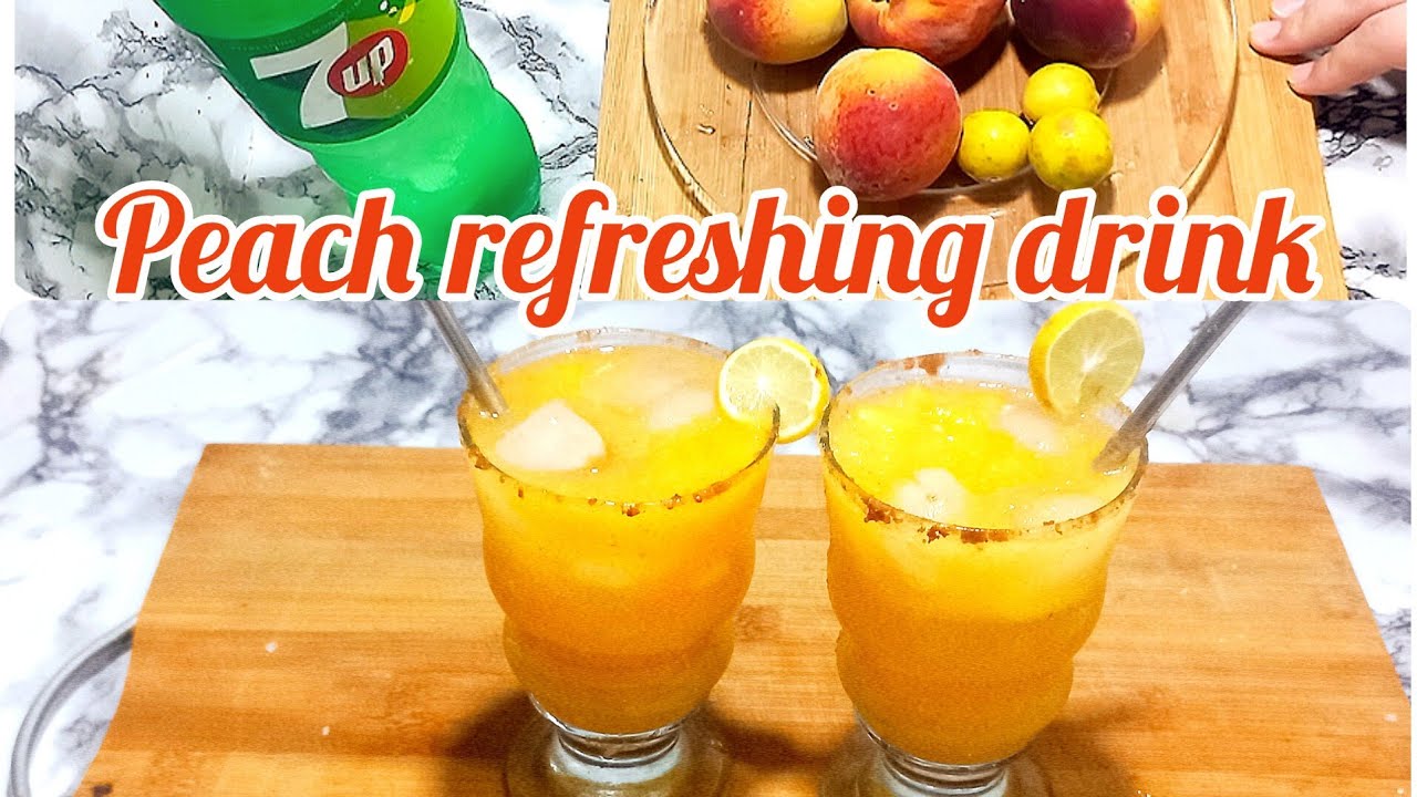 How to make Refreshing Peach Sparkler Drink/Summer fresh Peach soda ...