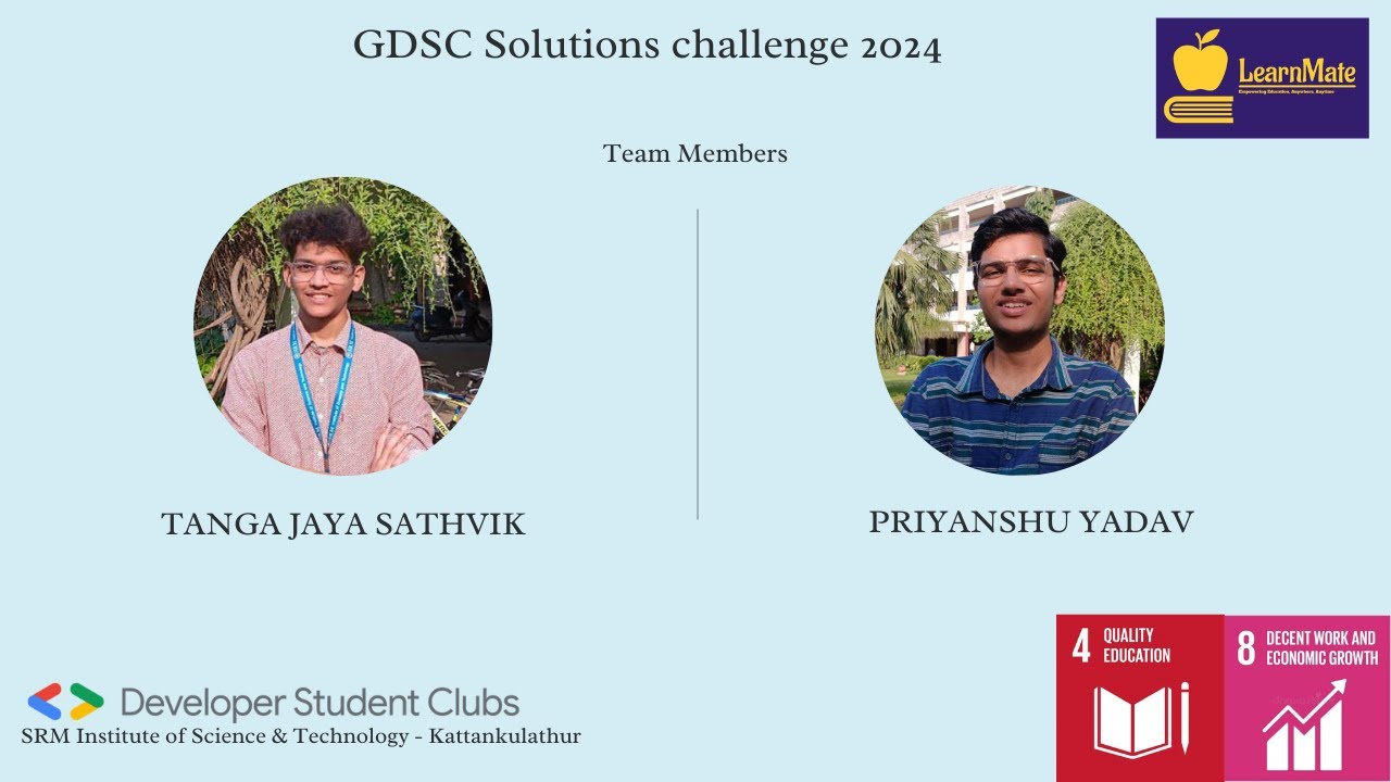 LEARNMATE - GDSC Solution challenge 2024 - YouTube