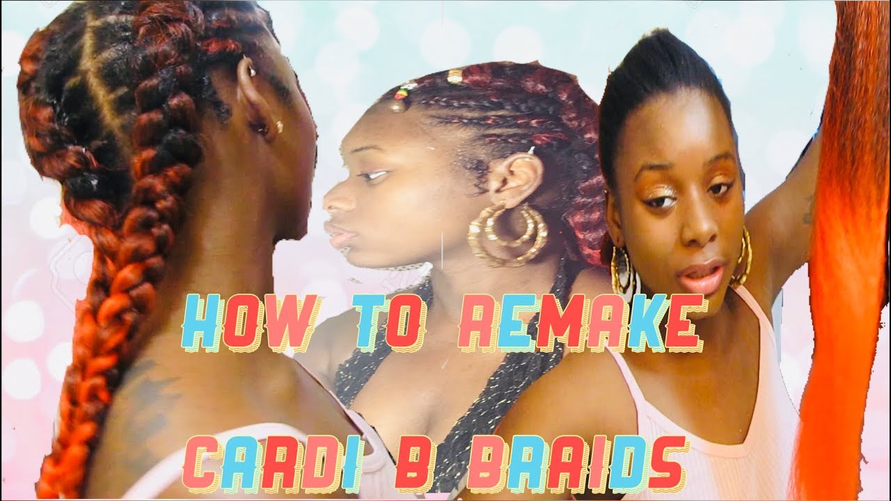 How to do Cardi B inspired goddess braids - YouTube