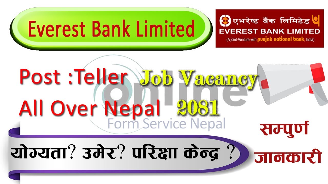 Everest Bank Vacancy | Full Details || Teller - YouTube