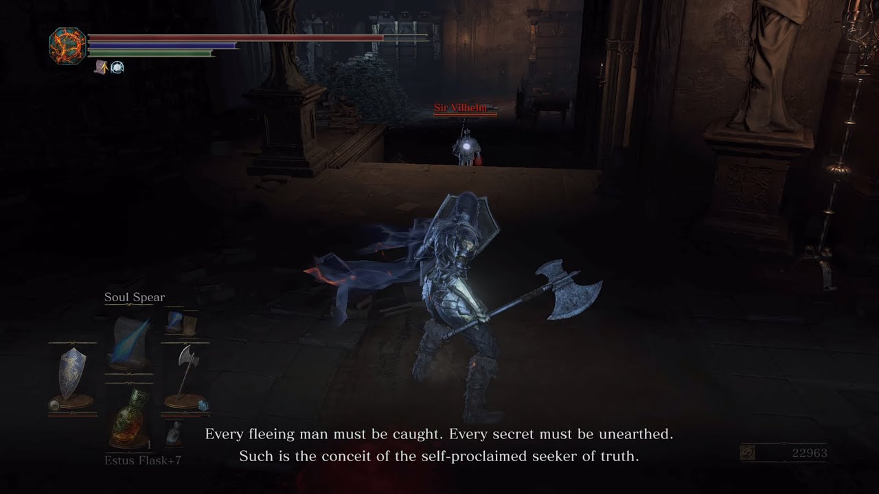 Dark Souls 3 - Sir Vilhelm's speech before attacking (Dialogue) - YouTube